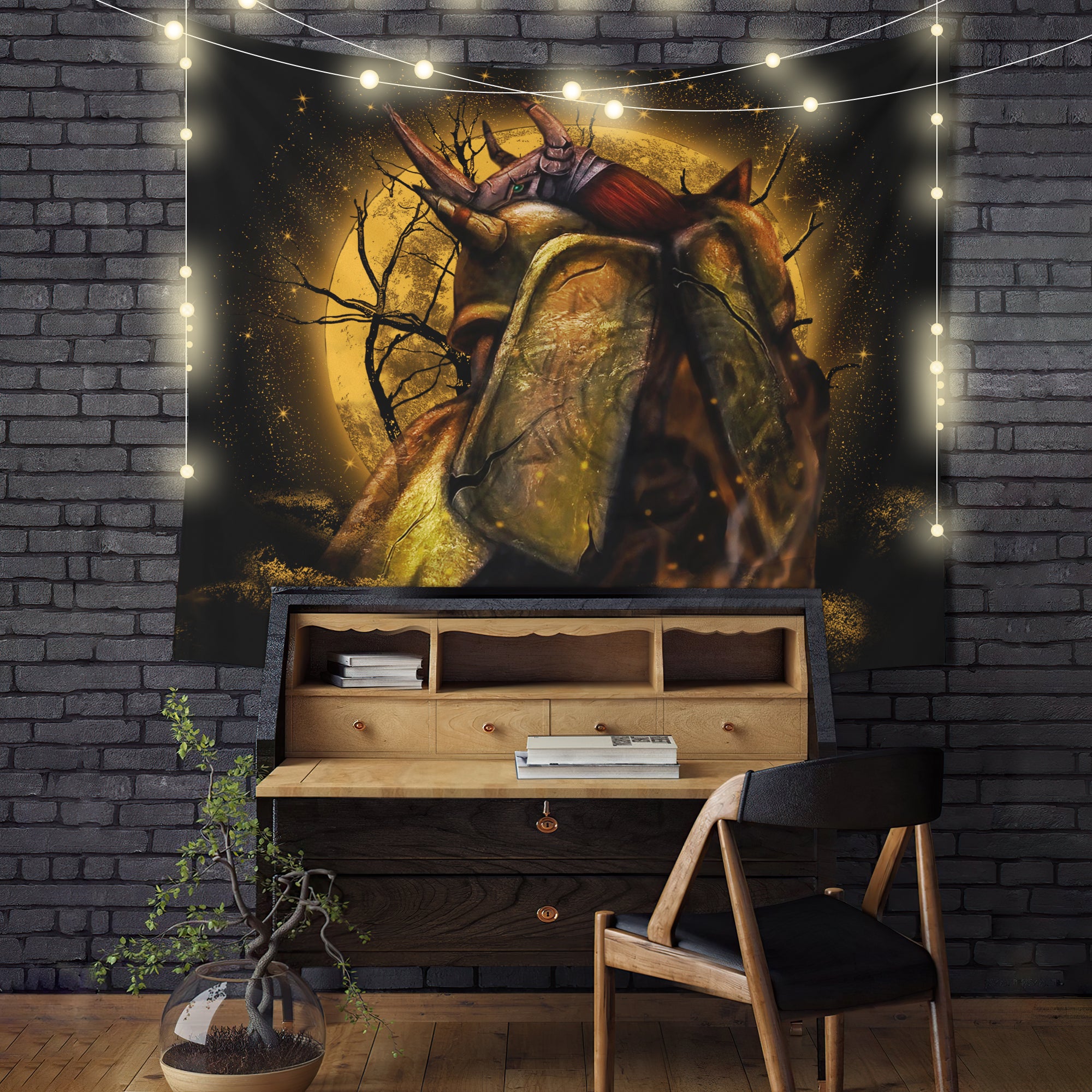 Wargreymon Digimon Moonlight Tapestry Room Decor