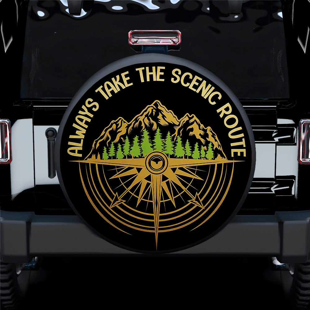 Always Take The Scenic Route Jeep Car Spare Tire Cover