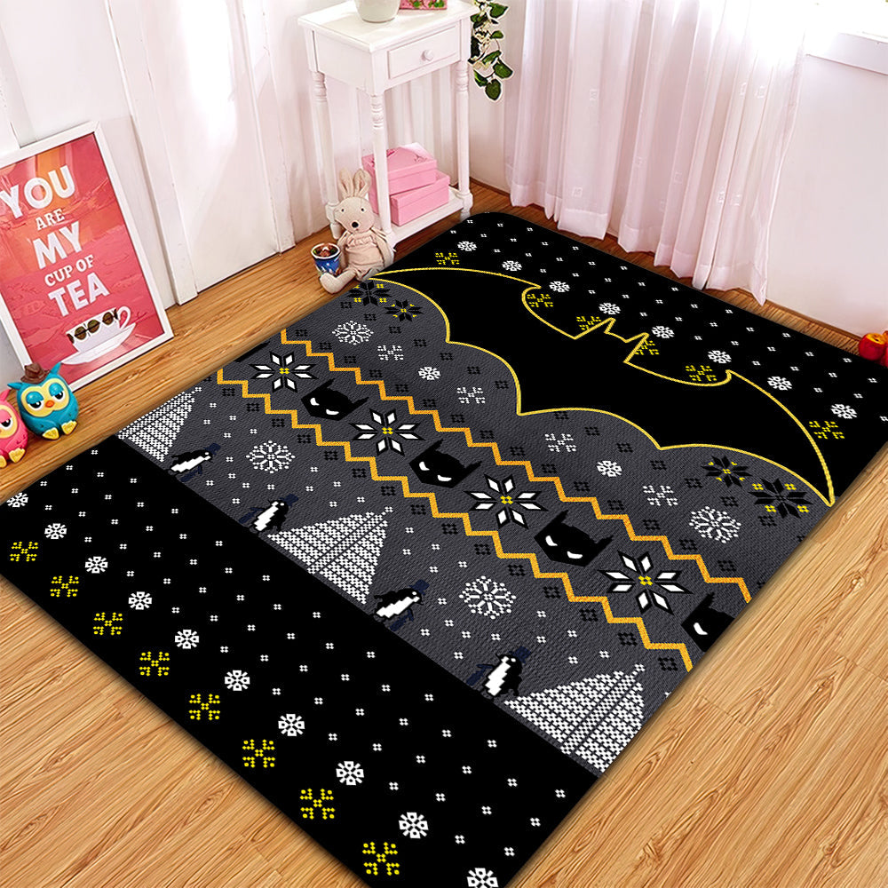 Batman Christmas Rectangular Area Rug