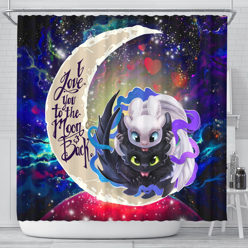Toothless And Light Fury How To Train Your Dragon Love You To The Moon