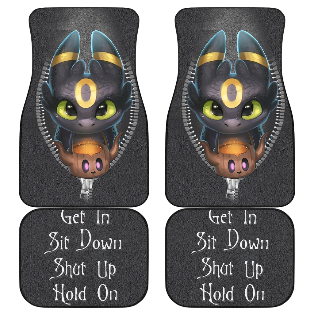 Toothless Halloween Zipper Sit Down Shut Up And Hold On Car Floor Mats