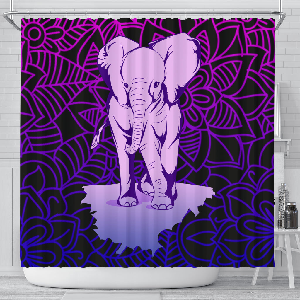 Color Elephant Shower Curtain