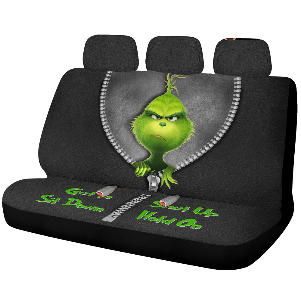 Grinch Zipper Get In Sit Down Shut Up Hold On Funny Car Back Seat Cove