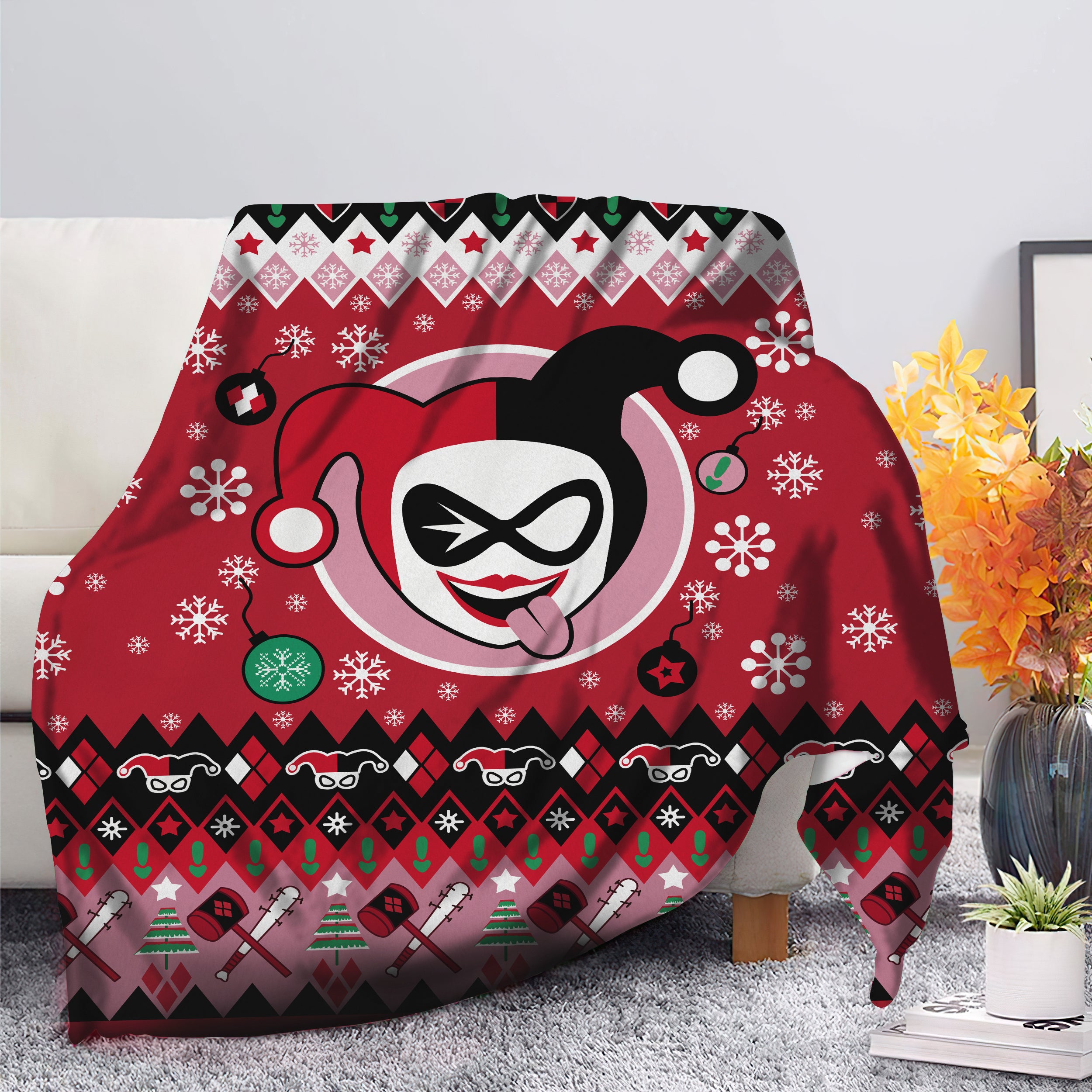 Harley Quinn Christmas Premium Blanket