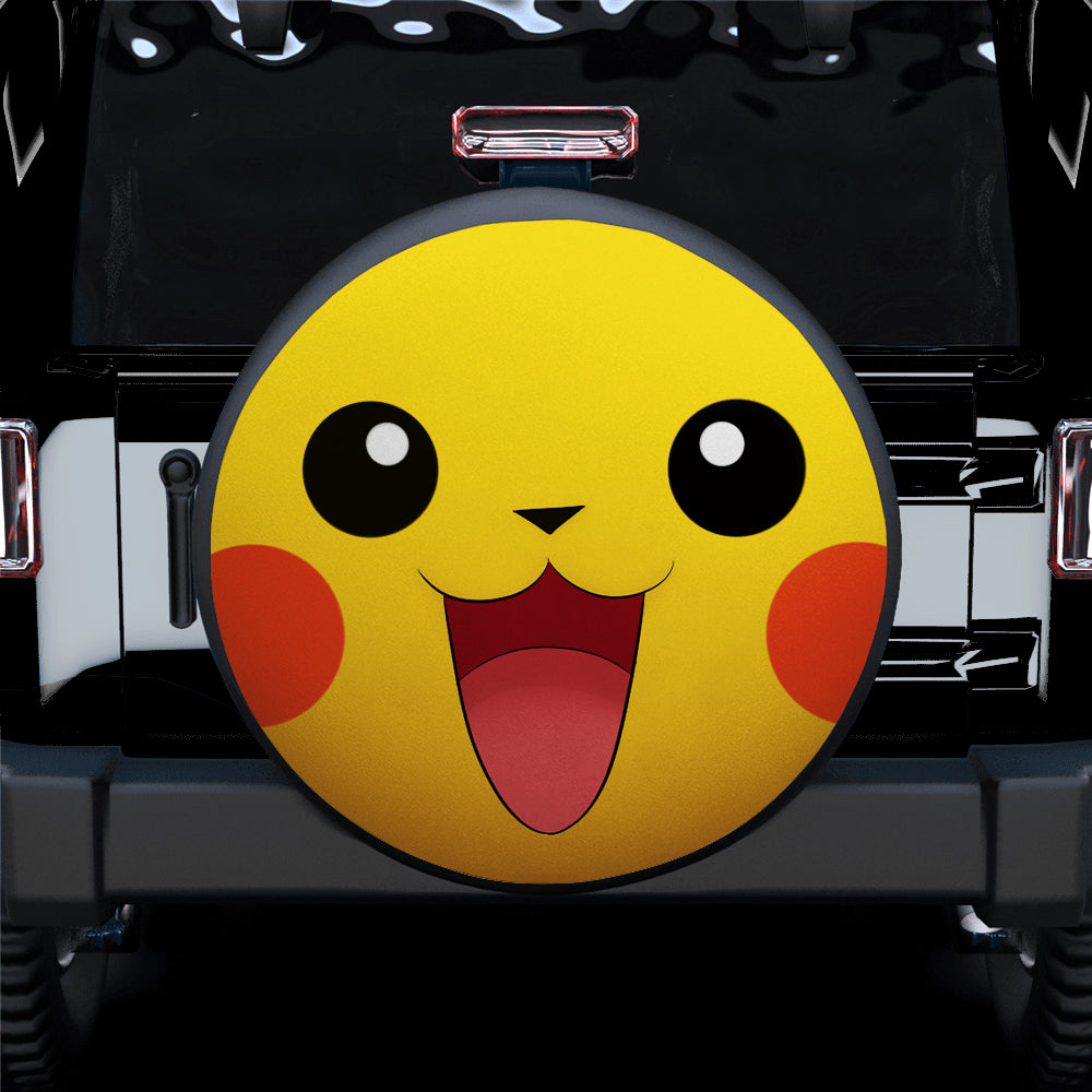 Pikachu Face Car Spare Tire Covers Gift For Campers