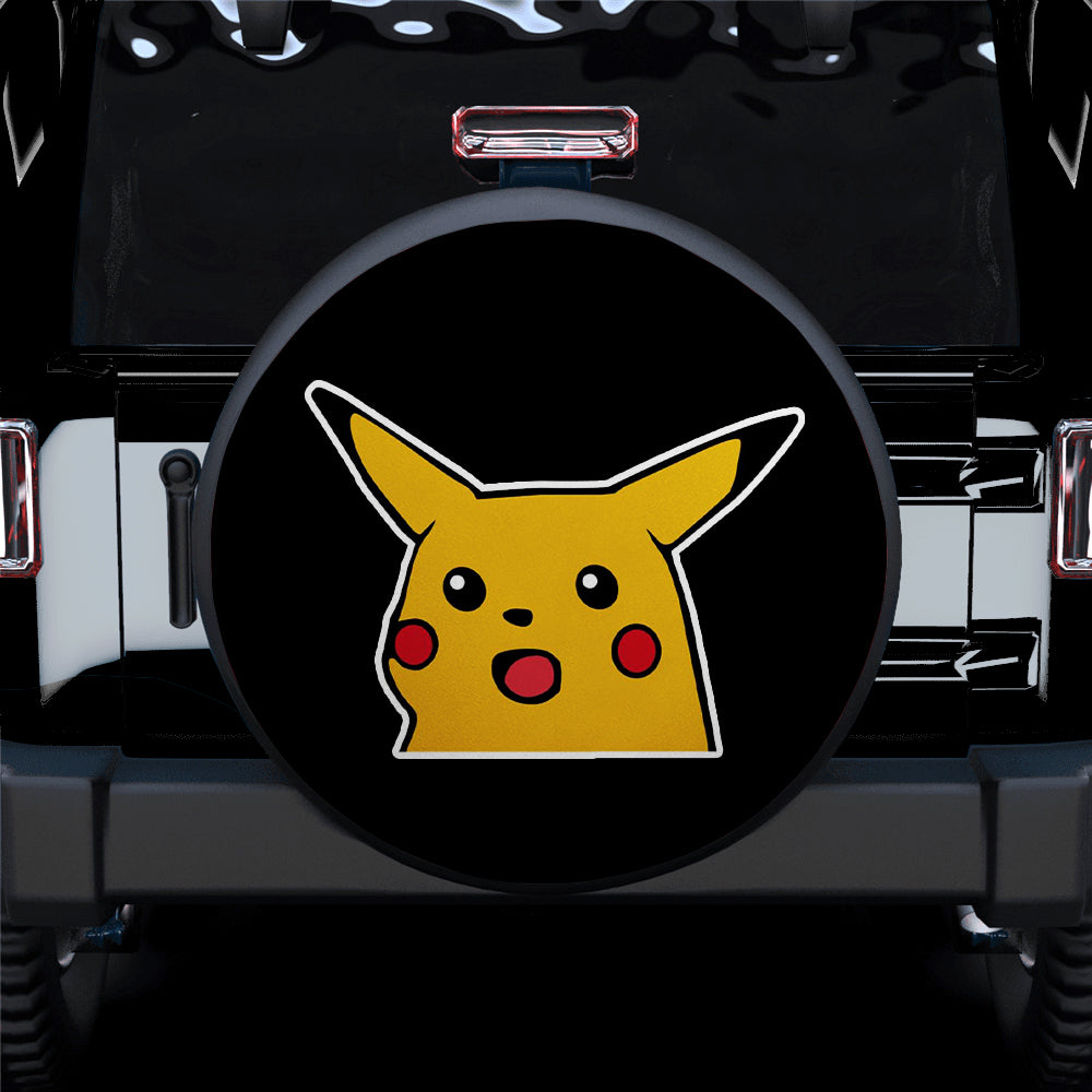 Pikachu Shocked Meme Jeep Car Spare Tire Cover