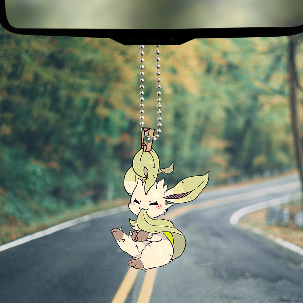 Cute Pokemon Leafeon Eeveelution Car Ornament Custom Car Accessories D