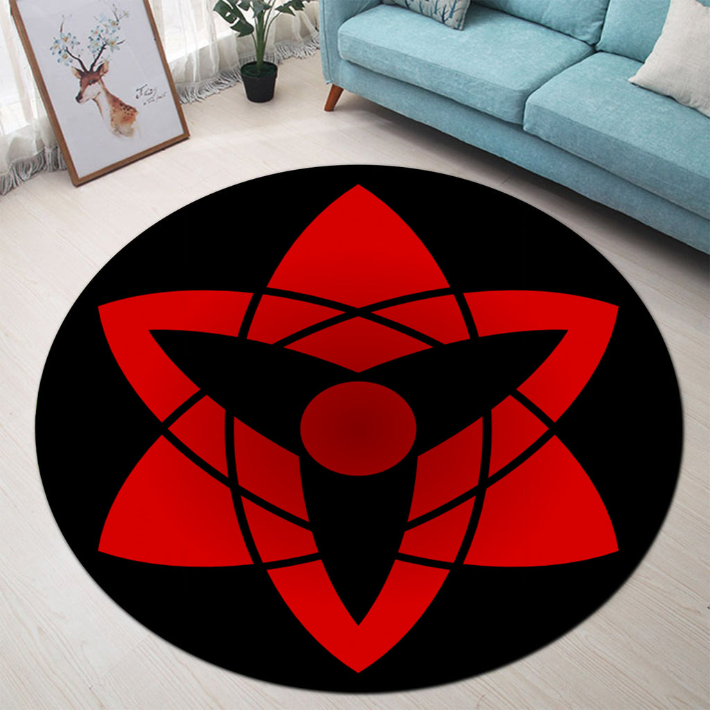 Sasuke Uchiha Eternal Mangekyou Sharingan Round Rug