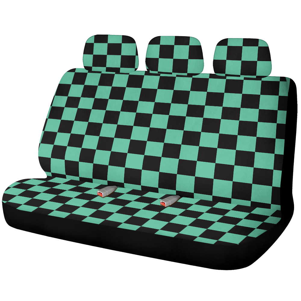 Kamado Tanjiro Pattern Demon Slayer Car Back Seat Covers Decor Protect