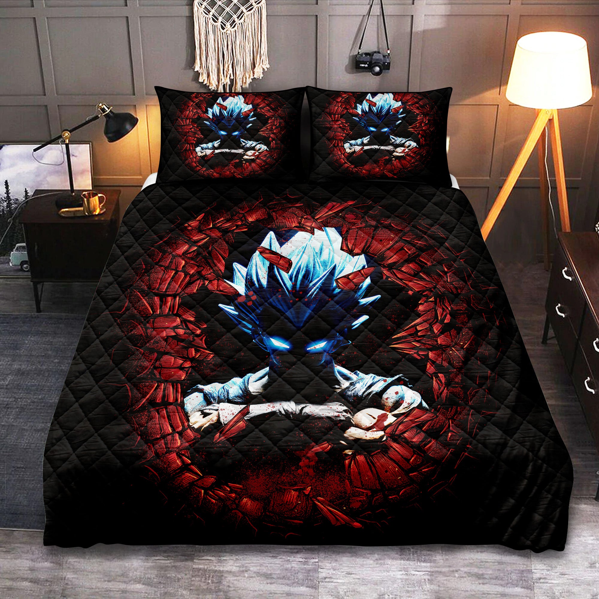Vegeta Break Wall Quilt Bed Sets