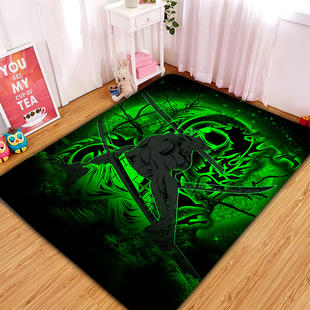 Zoro One Piece Moonlight Rectangular Area Rug